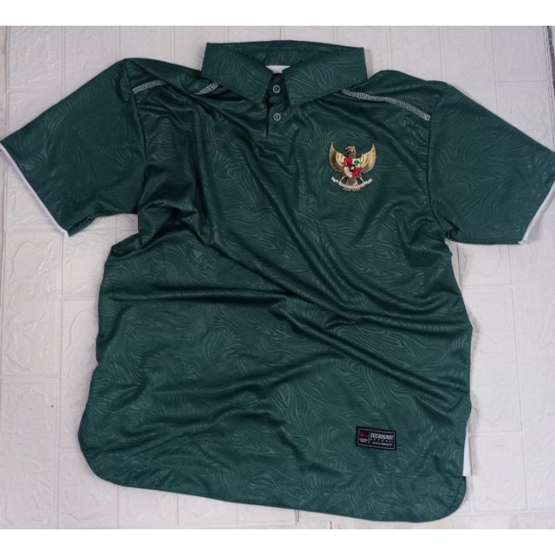 Jual Jersey Polo Timnas Indonesia deep green | Shopee Indonesia