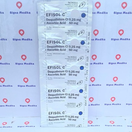 Jual Efisol-C Lozenges Strip Isi 10 Tablet - Permen Radang Tenggorokan ...