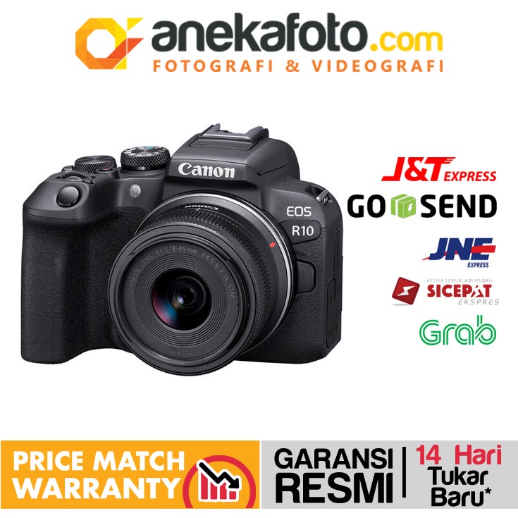 Jual Canon EOS R10 R 10 KIT RF-S 18-45MM STM Black | Shopee Indonesia
