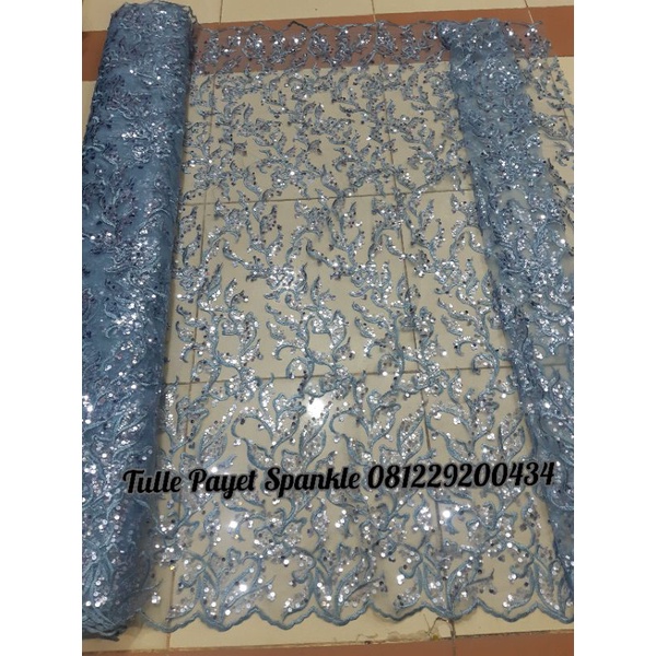 Jual Tile Akar payet / Tile payet siqueen/ Bahan Brokat kebaya motif ...