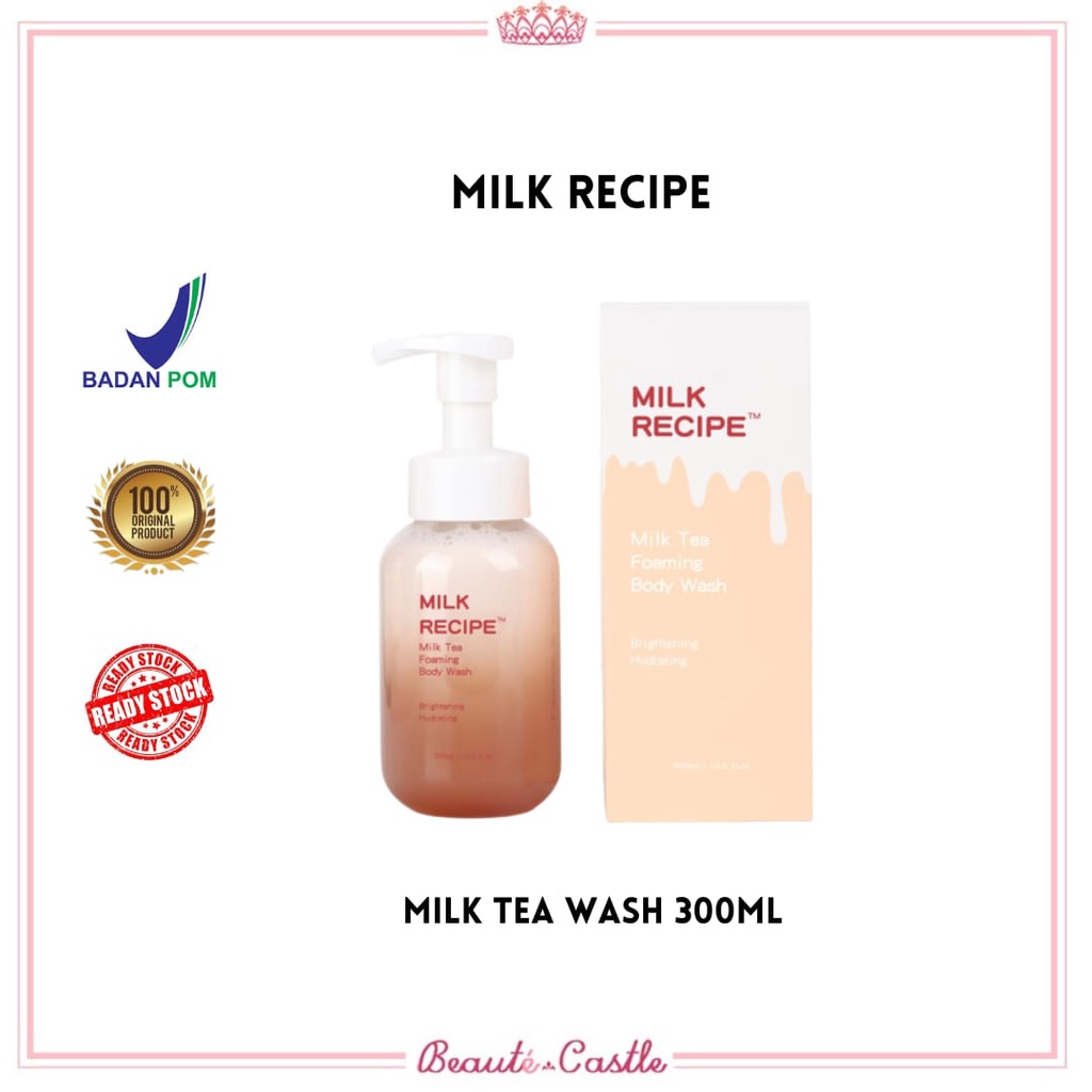 Jual Milk Recipe Milk Tea Foaming Body Wash 300 ml - Sabun Cair ...