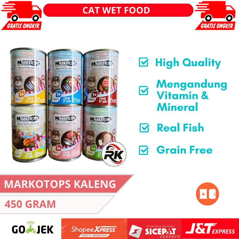 Jual Markotops Kaleng Makanan Basah Kaleng Markotops 400gram Wet Food ...