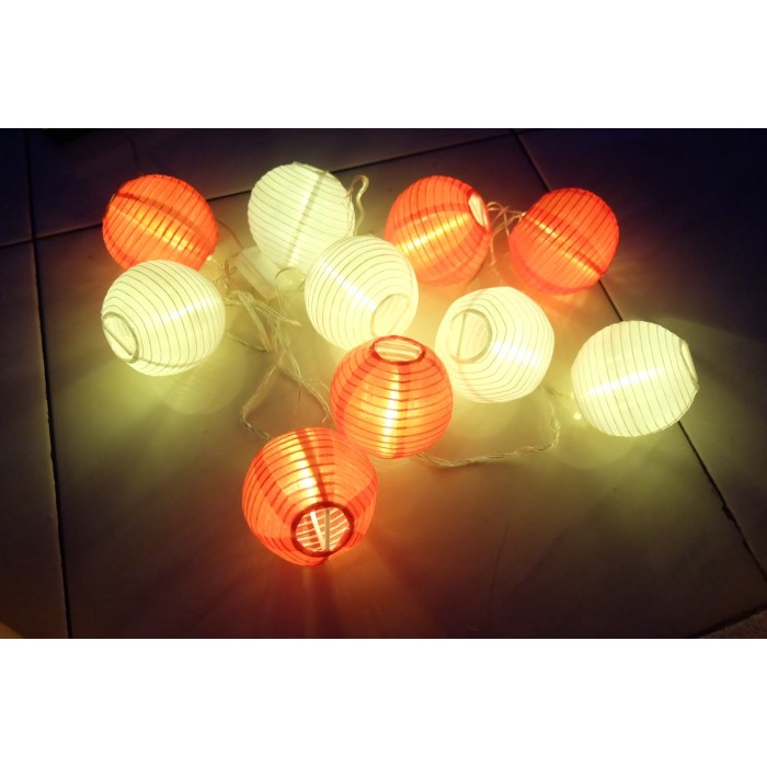 Jual Lampion Lampu Led Lampion Merah Putih Bulat Isi 10 | Shopee Indonesia
