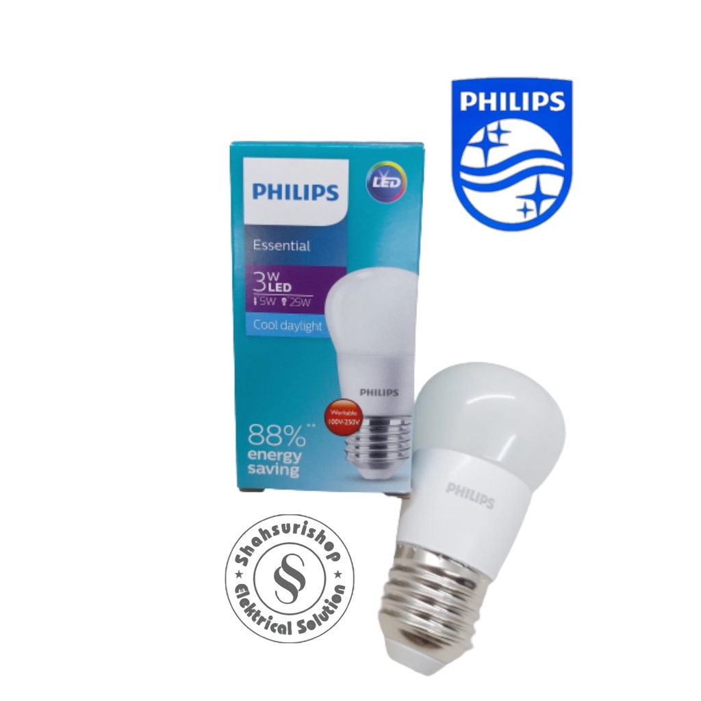Jual PHILIPS ESSENTIAL LED 3W 3 WATT LAMPU LED MURAH BERGARANSI ...