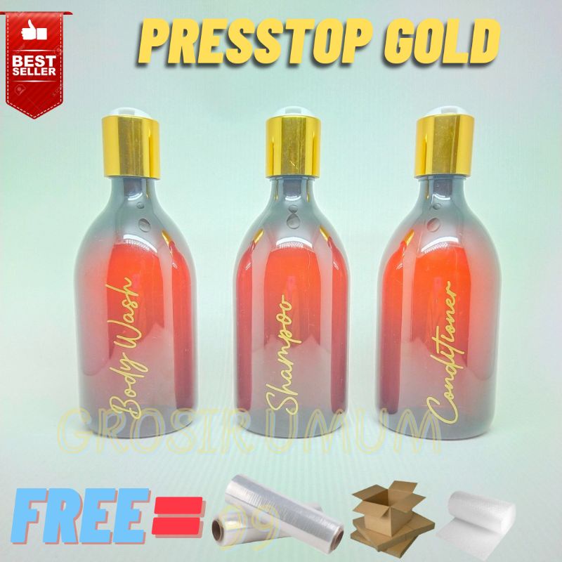 Jual Vintage Amber Botol Pump 300ml Refill Aesthetic Botol Sabun ...