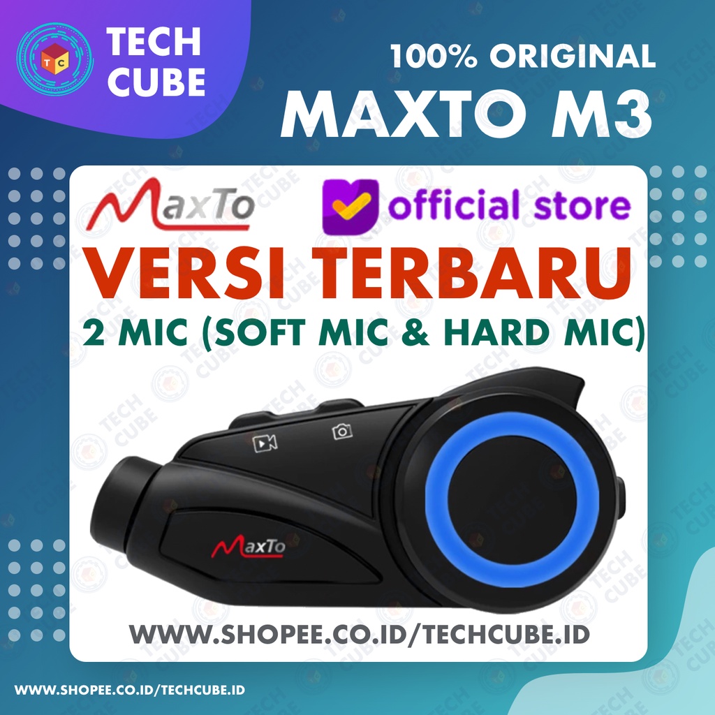 Jual Maxto M3 Bluetooth Radio FM Intercom Helm 6 Rider Alt EJEAS Q7 V6 PRO | Shopee Indonesia