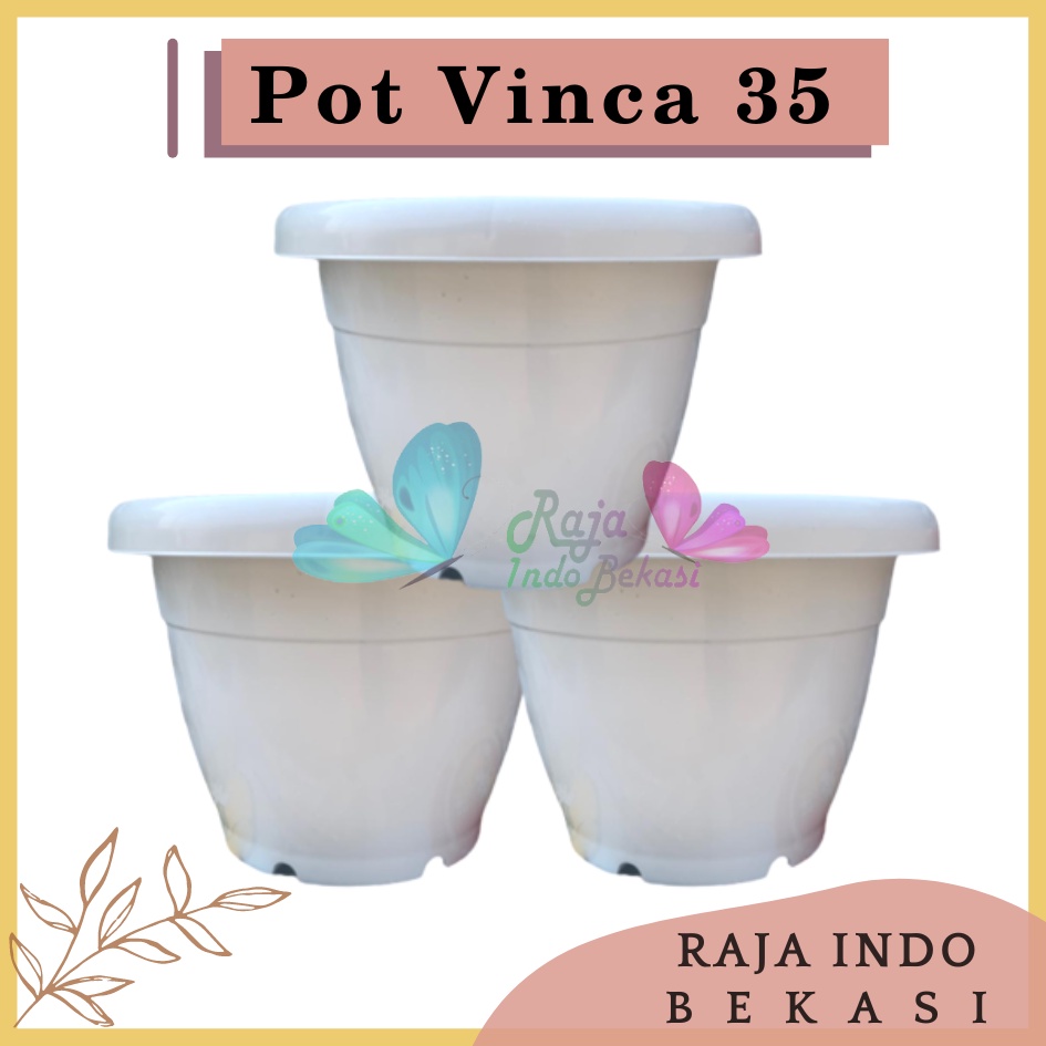 Jual Pot Gentong VINCA 35 Putih Pot Tanaman Plastik Bunga Jumbo Besar ...
