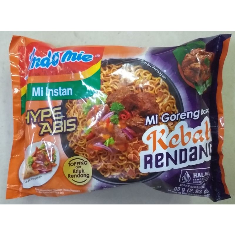 Jual KZ - indomie goreng rasa kebab rendang 83g topping ala kriuk ...