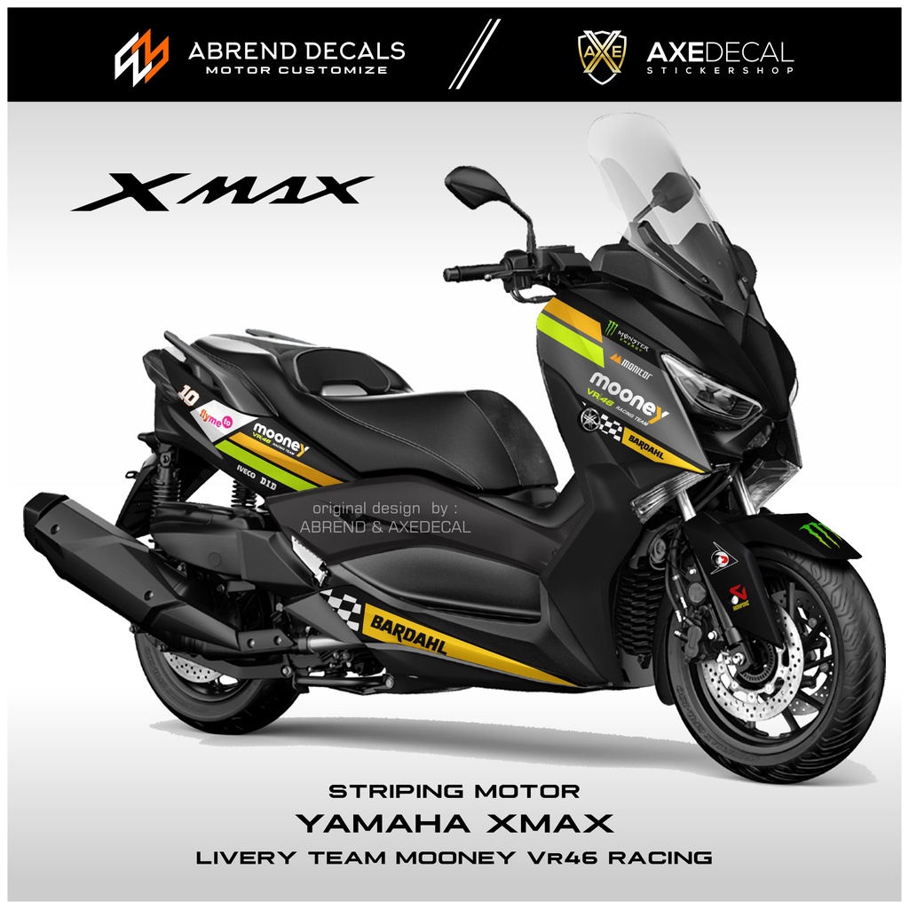Jual STRIPING YAMAHA XMAX MOONEY VR46 RACING MOTO GP / STIKER MOTOR X ...