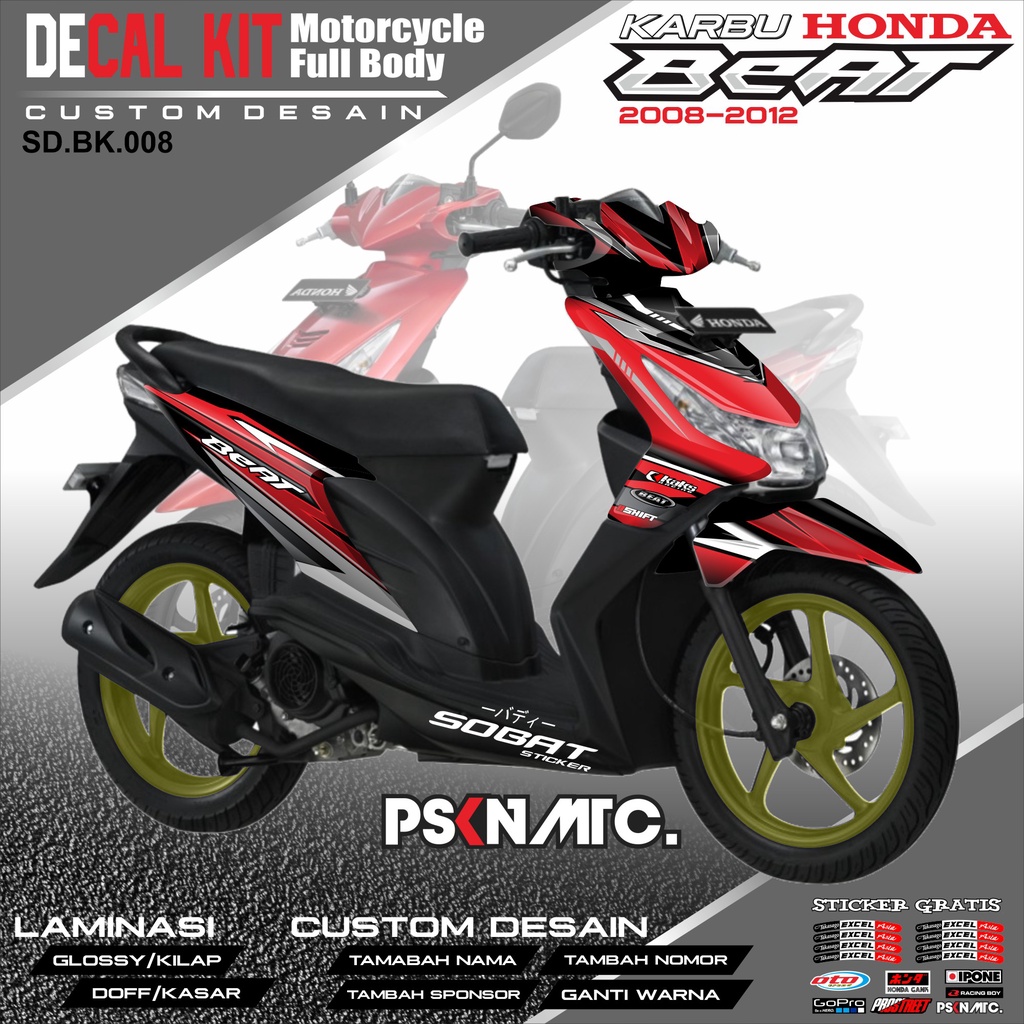 Jual Decal BEAT KARBU - Dekal Stiker Striping Fullbody Fullblok List ...