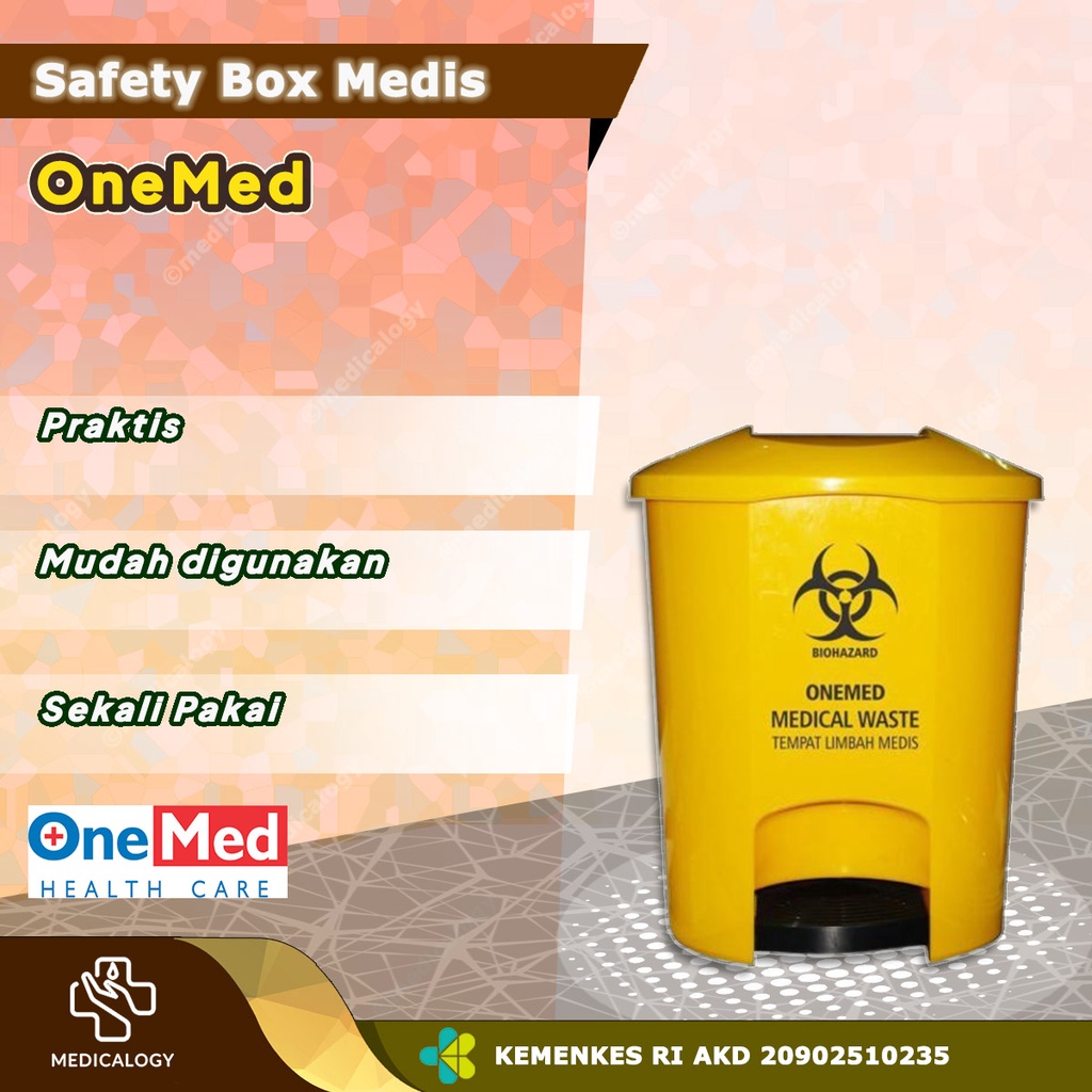 Jual Onemed Tempat Sampah / Safety Box Medis (Sampah Biohazard Limbah Medis) | Shopee Indonesia