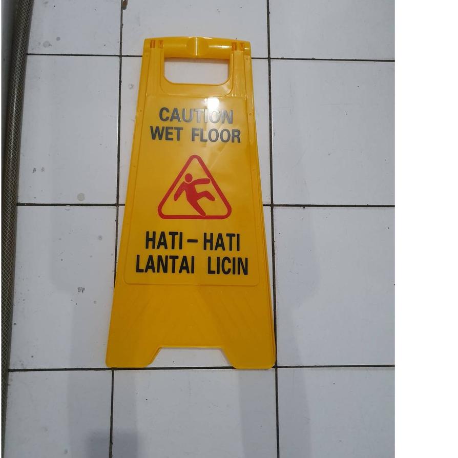Jual *New* Rambu Plang caution WET FLOOR awas lantai licin basah kokoh ...