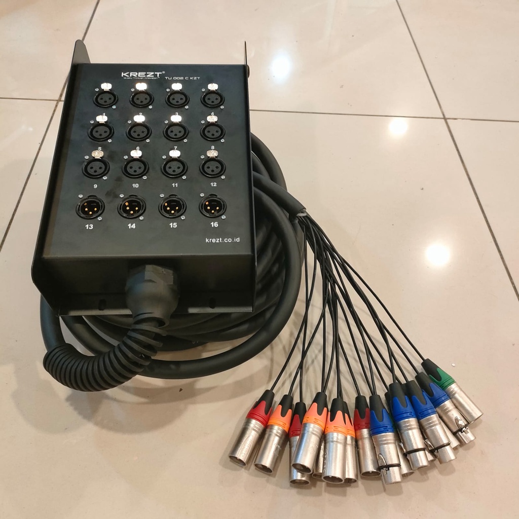Jual Snake Kabel Isi 16ch Lengkap + Stage Box Merek KREZT Panjang 15 ...