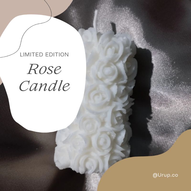 Jual Lilin Dekorasi Lilin Aesthetic Lilin Motif Mawar - REAL PIC ...