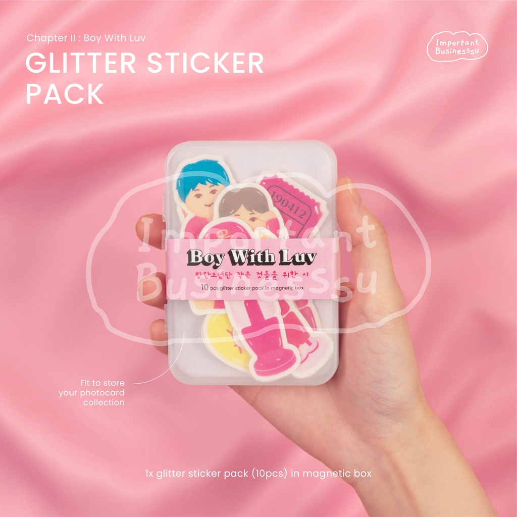 Jual BOY WITH LUV • Glitter Sticker Pack • Bangtan Pocket Doll Chapter II : Boy With Luv ...
