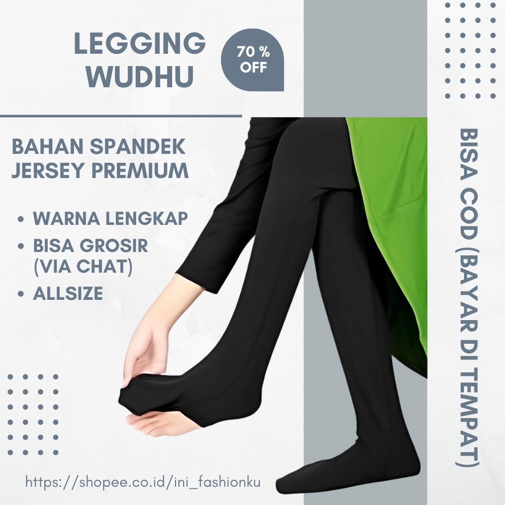 Jual LEGGING WUDHU MUSLIMAH SUPER PREMIUM STREACH BB 40 -65 KG BEST ...