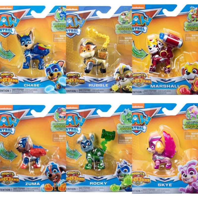 Jual Paw Patrol Mighty Pups Super Paws Figure aset Original Murah ...
