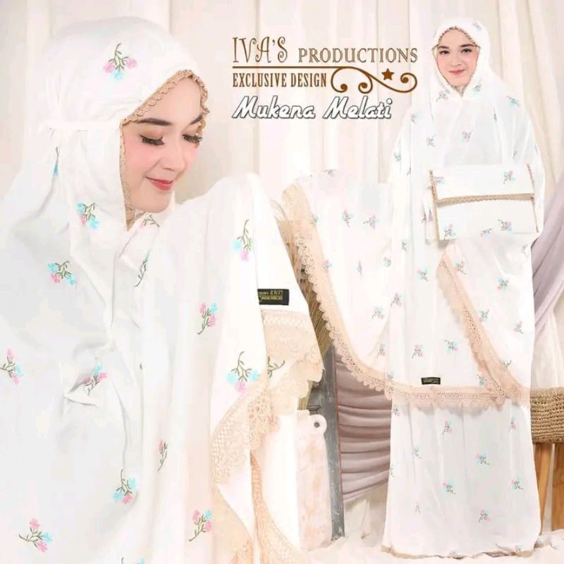 Jual mukena dewasa rayon adem motif melati terbaru | Shopee Indonesia