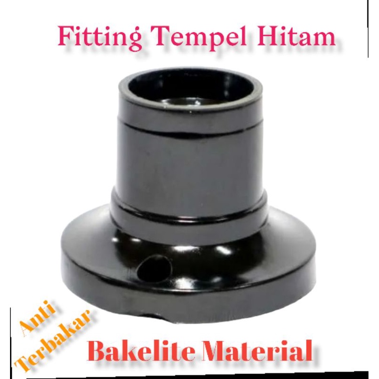 Jual Fitting Tempel Plafon Bulat Hitam Venusia / Fiting Duduk Kecil ...