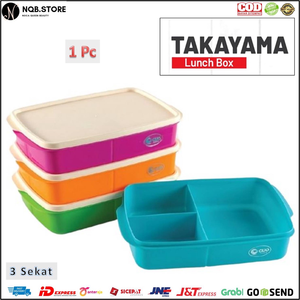 Jual Kotak Makan Clio TAKAYAMA Lunch Box Wadah Tempat Bekal Boks 3 Sekat Bento | Shopee Indonesia