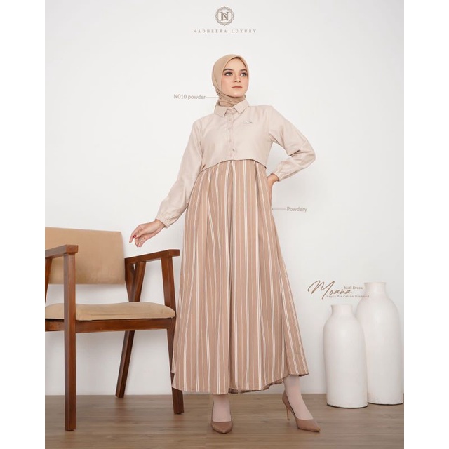 Jual MOANA MIDI DRESS / RAYON DRESS/ NADHEERA LUXURY | Shopee Indonesia