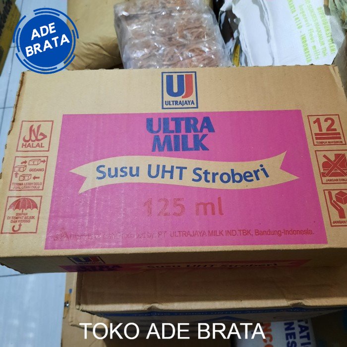 Jual susu ultra strawberry 125ml 1 dus isi 40 pcs | Shopee Indonesia