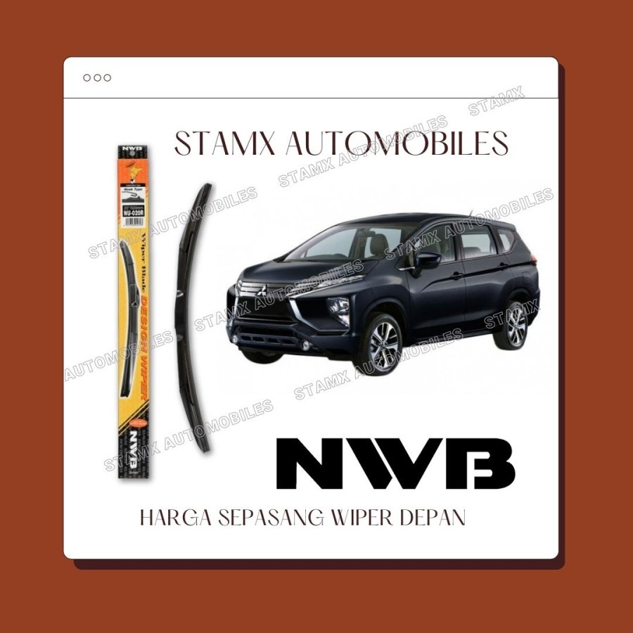 Jual Wiper Depan Mitsubishi XPANDER 2017-2022 ORIGINAL ASLI merk NWB Hybrid DESIGN Frameless ...