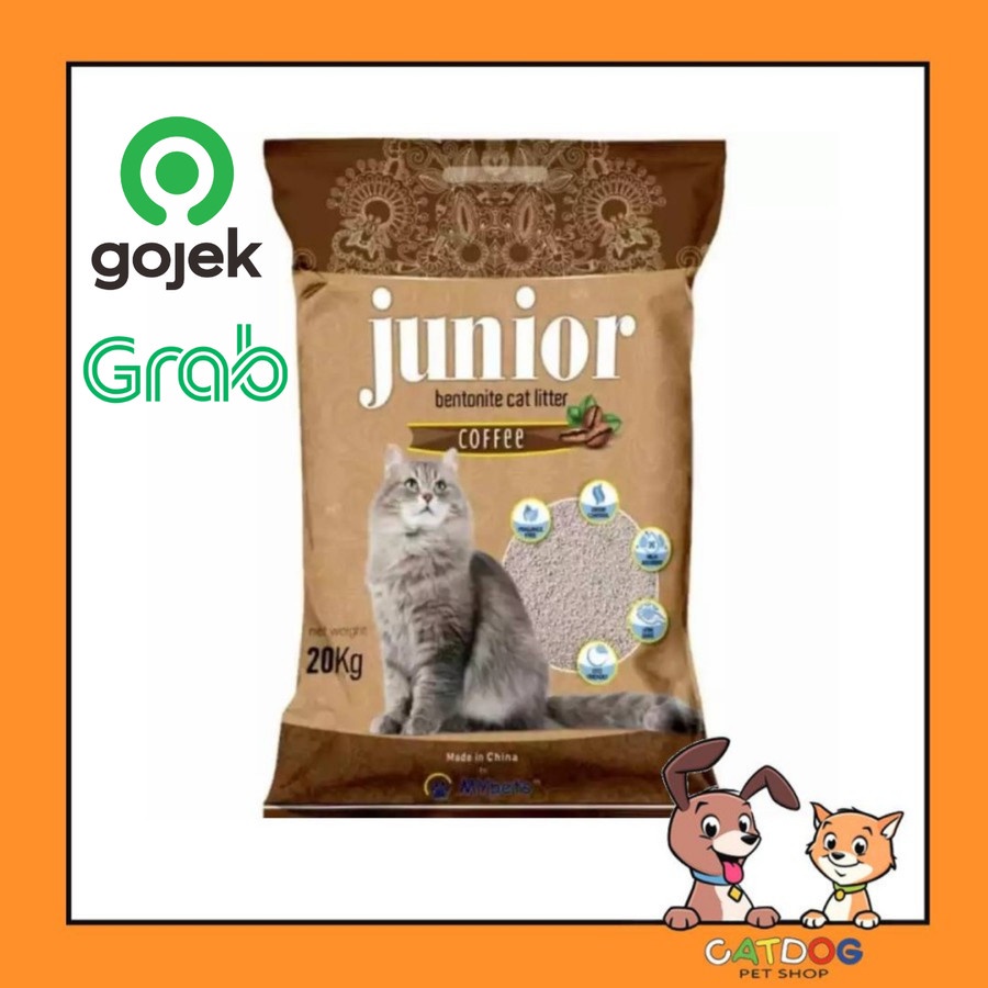 Jual Pasir Kucing Junior Coffee 25lt (KHUSUS GOJEK GRAB) | Shopee Indonesia