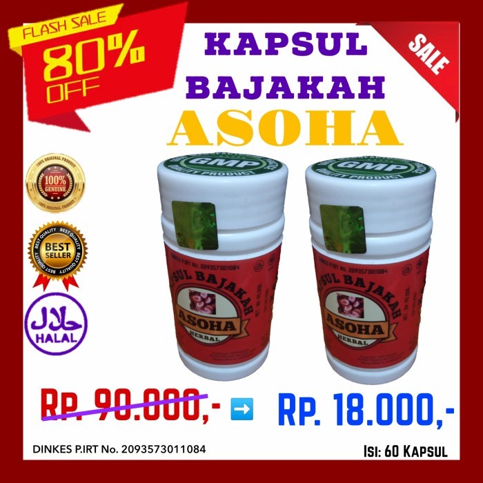 Jual Kapsul BAJAKAH ASOHA isi 60 Asli Original | Shopee Indonesia