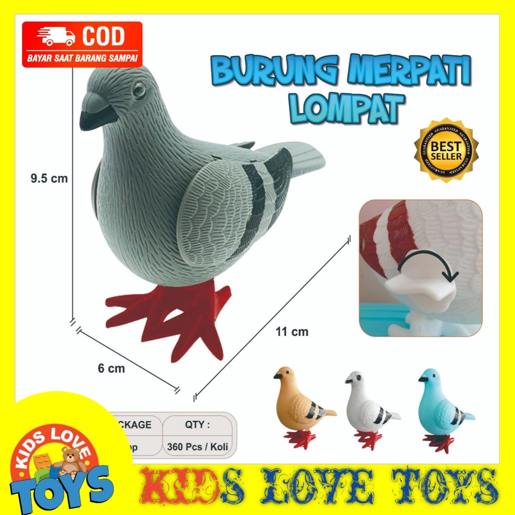 Jual MAINAN ANAK BURUNG MERPATI LOMPAT / MAINAN BURUNG MERPATI BERJALAN ...
