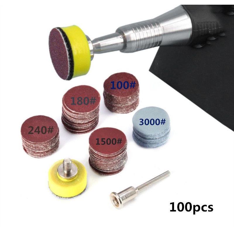 Jual Mata Amplas Bulat Velcro 1 inch Sander Disc Sanding Mini Grinder ...
