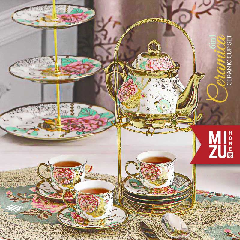 Jual MIZU CERAMICA 6in1 Ceramic Cup SET Cangkir Teh Keramik Mini Cangkir Kopi Espresso Cangkir ...