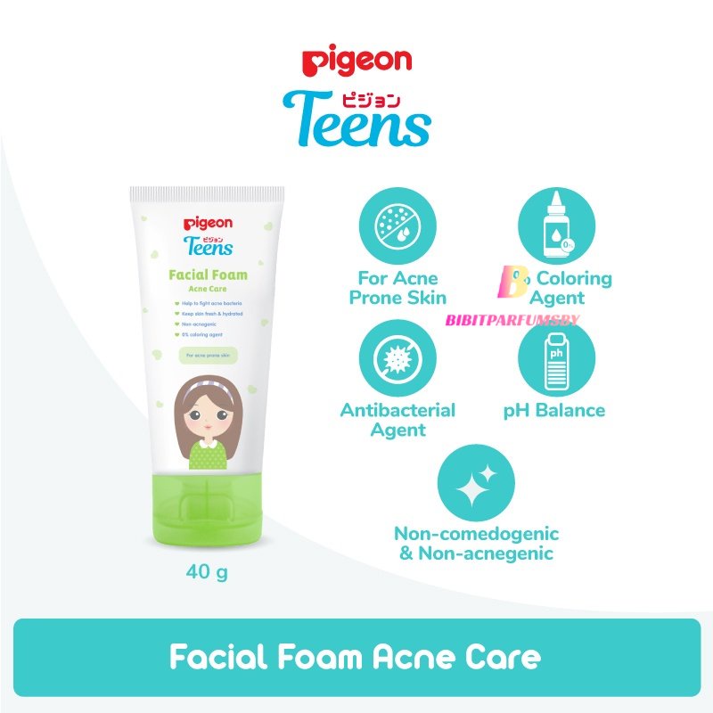 Jual Pigeon Teens Facial Foam Acne Care 40ML ( KECIL ) | Shopee Indonesia