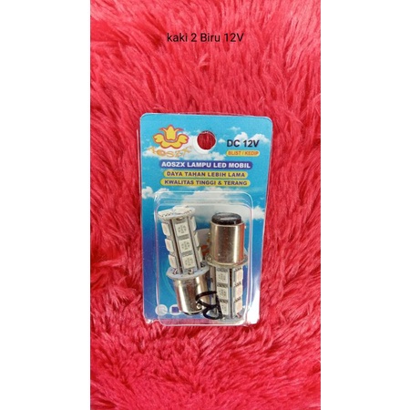 Jual Led S25 Kaki 2 SMD 18 Led Blitz Biru 12V | Shopee Indonesia