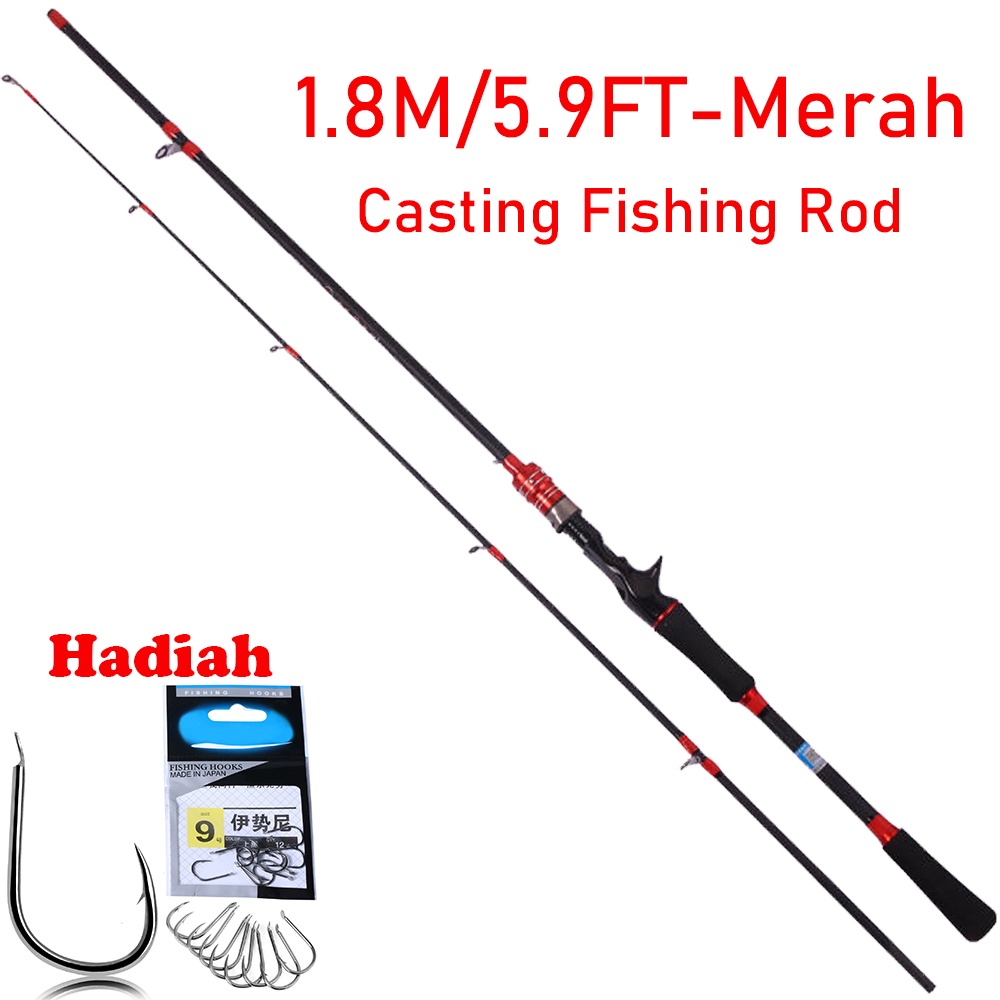 Jual Spinning Baitcasting Fishing Rod Joran Pancing Carbon Joran ...