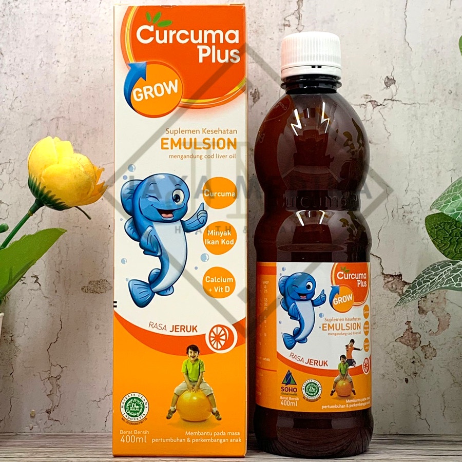 Jual Curcuma Plus Grow Emulsion 400 ml - Suplemen Kesehatan Rasa Jeruk ...