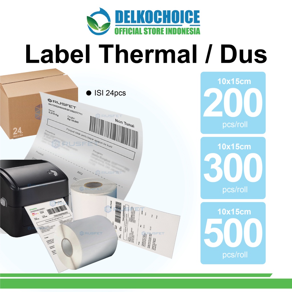 Jual Kertas Thermal Core Coreless Kertas Printer Resi Barcode POS / DUS | Shopee Indonesia