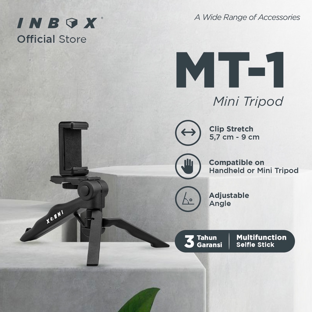 Jual Inbox MT-1 Mini Tripod Stabilizer 2in1 Holder dan Selfie Stick ...