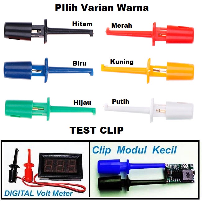 Jual Test Clip Hook Probe Connector Klip Penjepit Jepitan Pengait Kaki ...