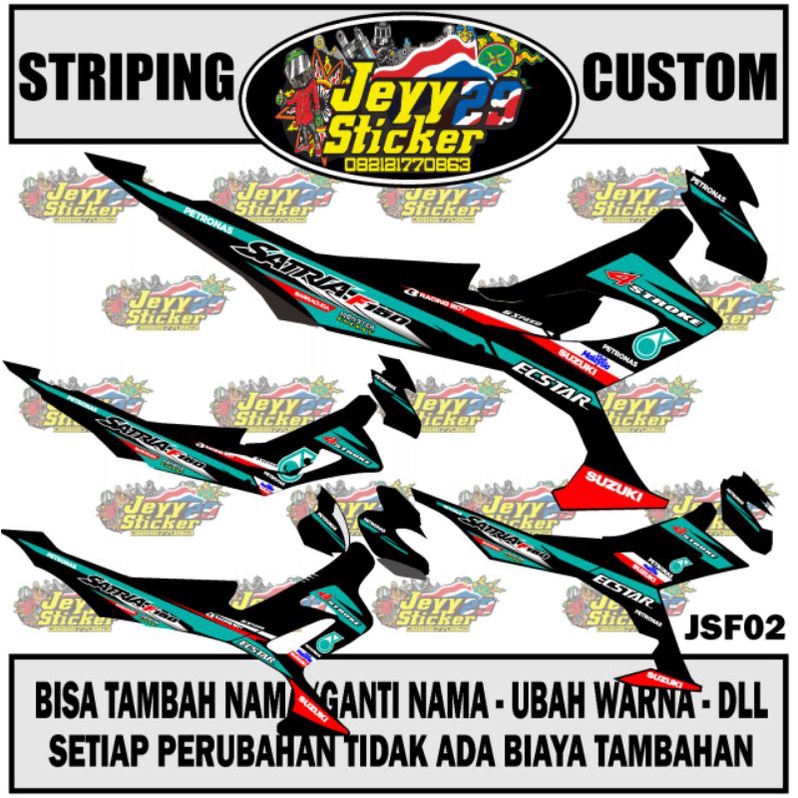 Jual STRIPING STICKER CUSTOM PETRONAS SATRIA FU FACELIFT BARONG CBU ...