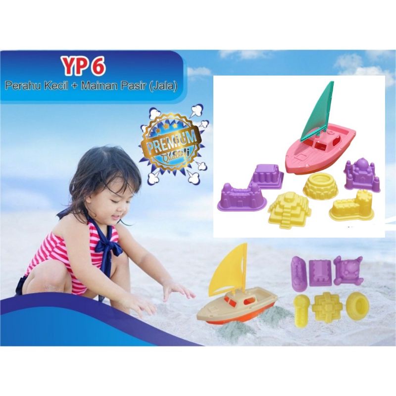 Jual Mainan Cetakan Pasir pantai / pantai set perahu plus cetakan YP6 ...