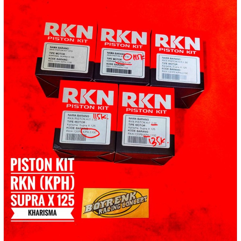 Jual PISTON KIT SEHER SEKER KHARISMA /SUPRA X 125(KPH)RIK RKN RIKEN OVZ ...