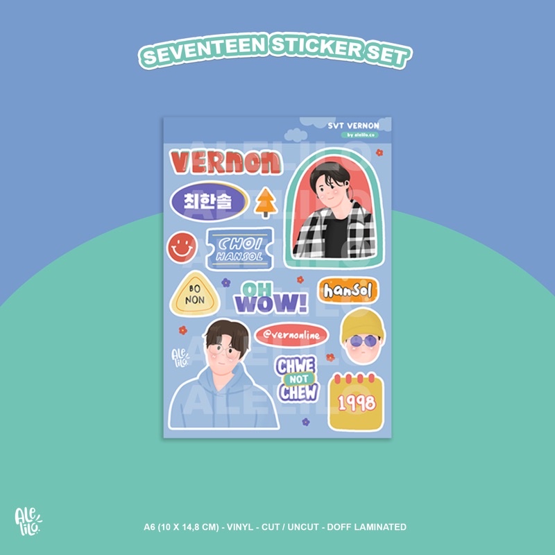 Jual SEVENTEEN STICKER SET (NEW DESIGN) | Shopee Indonesia