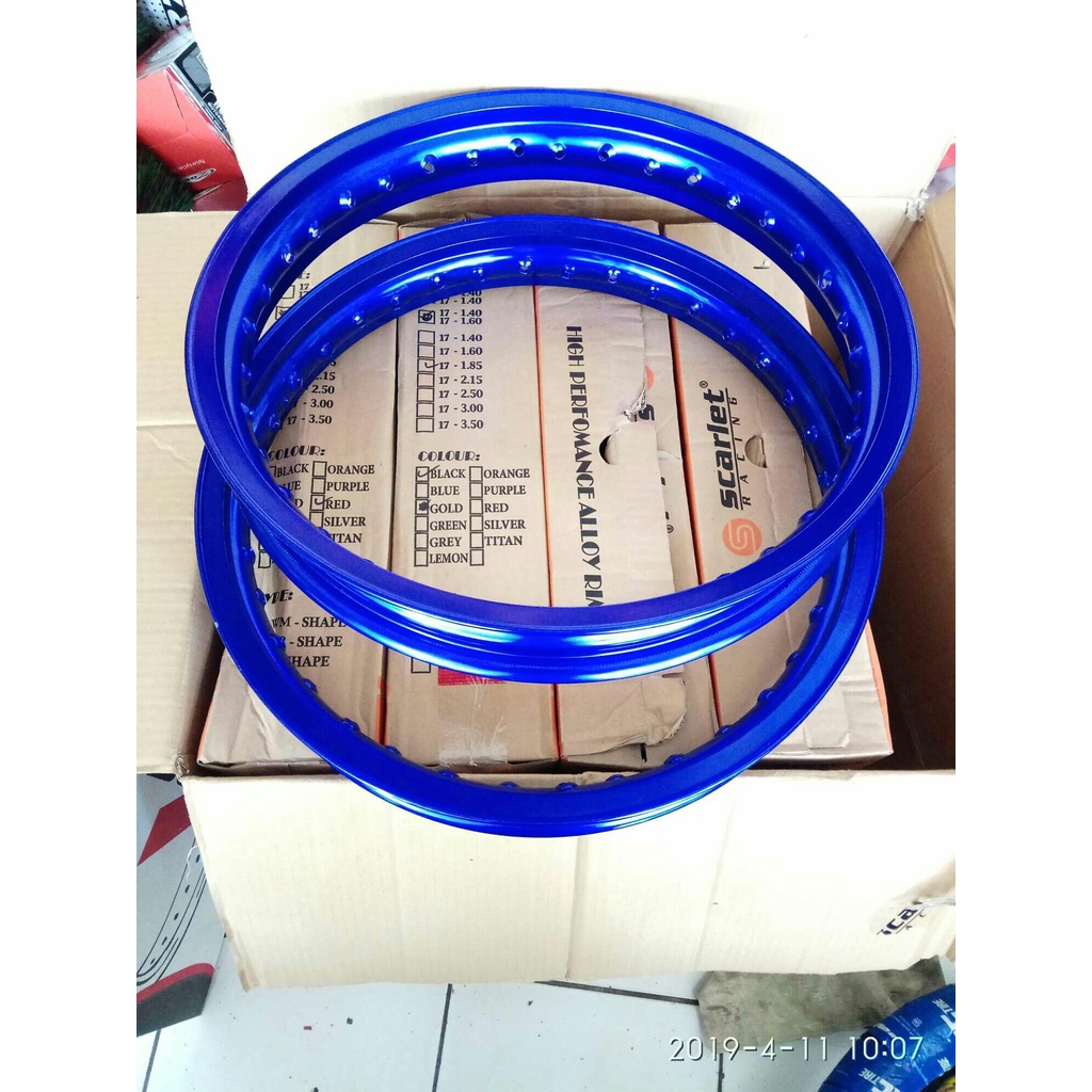 Jual velg jari jari ring 17 lebar 185 /215 scarlet racing | Shopee ...