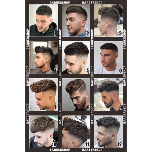 Jual Poster barbersop / poster pangkas rambut / model rambut terbaru ...