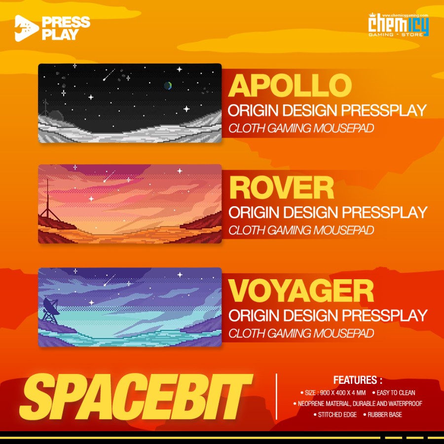 Jual Press Play Spacebit Cloth Gaming Mousepad | Shopee Indonesia