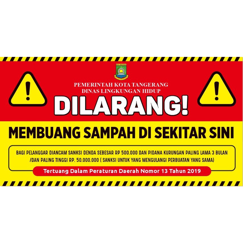 Jual Spanduk Dilarang Buang Sampah Sembarangan Banner Cctv Untuk ...