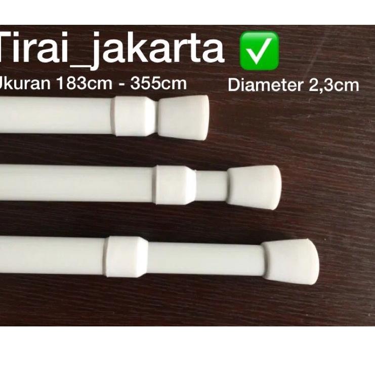 Jual Klik Pesan--Tiang fleksibel 183-355cm/tiang flexibel/tiang gorden fleksibel/ tiang tirai ...