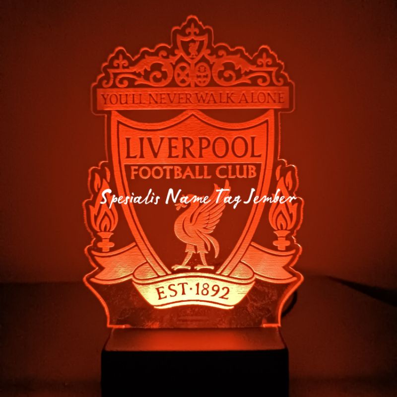 Jual Lampu Tidur Lampu 3D Lamp LOGO Bola LIVERPOOL FC Lampu Hias Lampu ...