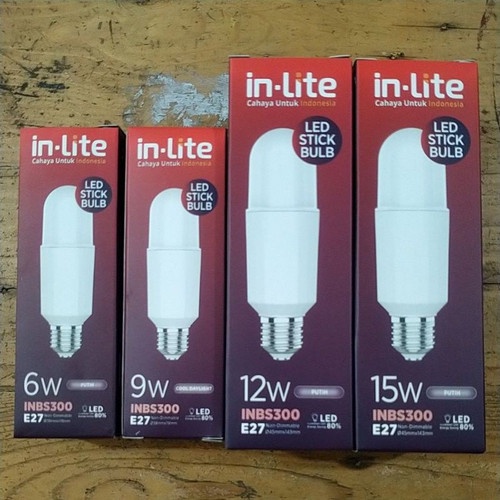 Jual Lampu LED Stick Bulb In-Lite 6/9/12/15 Watt Putih / Kuning ...